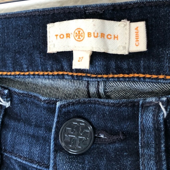 Tory Burch | Jeans | Tory Burch Cropped Skinny Jeans Dark Blue 27 ...